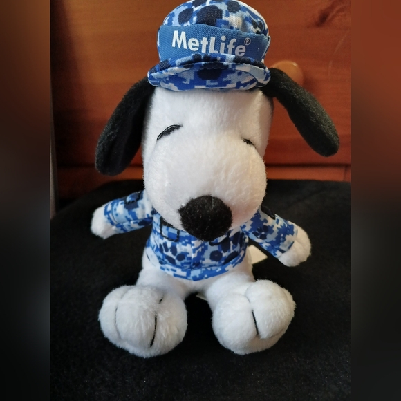 Other | Mini Metlife Snoopy Plush In Camouflage | Poshmark